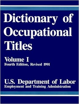 Dictionary of Occupational Titles: v.1: Vol 1: Amazon.co.uk: McGraw ...
