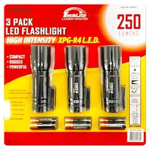 Tech Lite 250 Lumen Flashlight 3 Pack