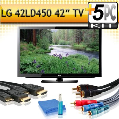 Black Friday Cheap LG 42LD450 42" 1080p LCD HDTV with 5pc Hook Up Kit ...