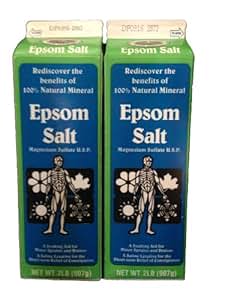Amazon.com : Epsom Salt 2lb Carton (Pack of 2 Cartons) : Beauty