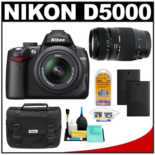 Black Friday Nikon D5000 Digital SLR Camera w/ 18-55mm VR Lens + Tamron ...
