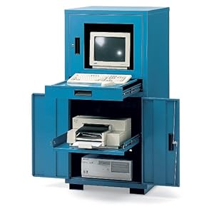 EDSAL Computer Security Cabinet - 281/4x281/4x60" - Blue: Science Lab ...