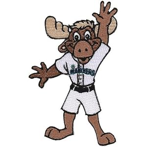 Amazon.com : Seattle Mariners Moose Team Mascot Self Adhesive Patch ...