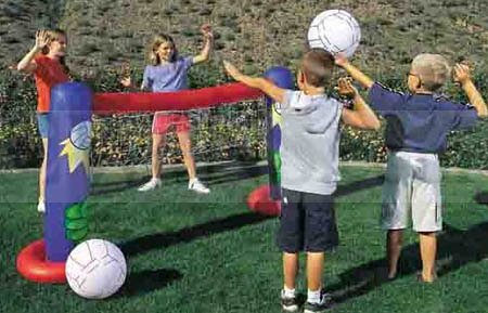 Inflatable Trampoline – Inflatable Backyard Kids Volleyball Set ...