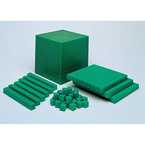 ETA hand2mind Green ManipuLite Foam Base Ten Blocks Class Set Toys ...