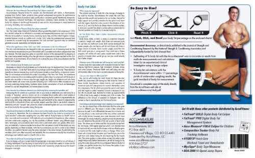 Genuine Accu-Measure Fitness 3000 Body Fat Caliper Monitor Tester ...