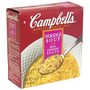 Amazon.com : Campbell's Soup Mix, Noodle Soup with Real Chicken Broth ...