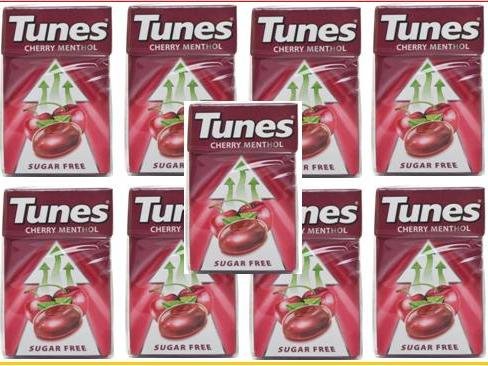 Tunes CHERRY MENTHOL Sugar Free 37g x 9 Boxes | Nakosite