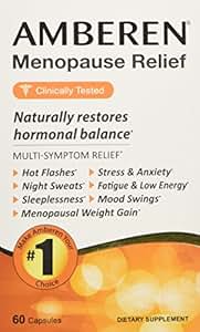 SALE! Amberen Menopause Relief Supplement for Hot Flashes, - Best Women ...
