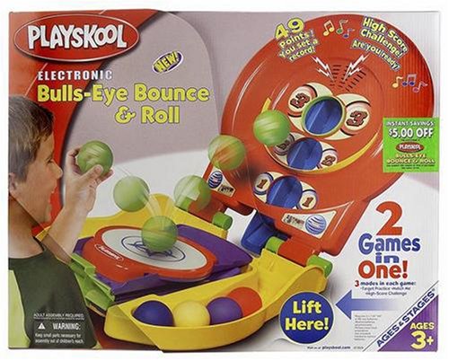 Hasbro Playskool Bulls-Eye Bounce & Roll Electronics Arcade Equipment ...