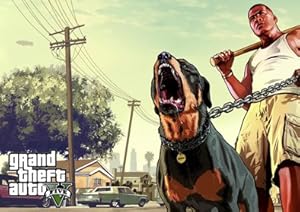 GTA 5 - Grand Theft Auto 5 - franklin walking the dog - A3 poster ...