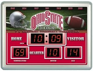Amazon.com : Ohio State Buckeyes NCAA 14x19 Scoreboard Clock ...