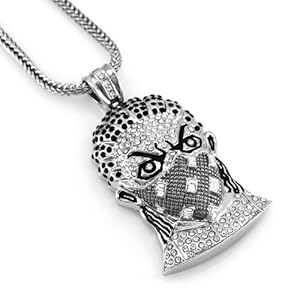 Amazon.com: Hip Hop Bling Silver Tone The Boondocks Pendant Necklace ...