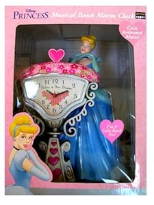 Amazon.com: Disney Cinderella Alarm Clock : Musical / Bank Clock: Toys ...