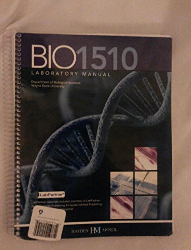 BIO 1510 LABORATORY MANUAL - 9780738080277 | SlugBooks