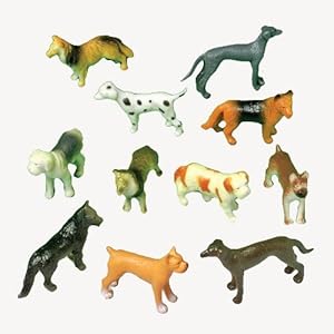 Amazon.com: 12 Mini Plastic DOG Figures/PUPPY TOYS/Birthday PARTY ...