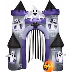 Amazon.com: Halloween Airblown Inflatable 9' Tall Haunted Castle ...