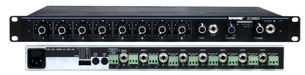 Amazon.com: Shure SCM800 Eight-Channel Microphone Mixer with EQ per ...