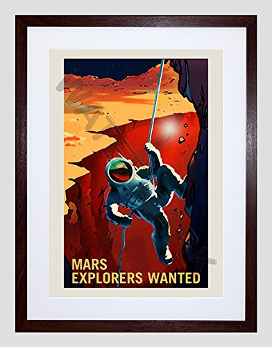 Nasa Poster Space Job Advert Explorers Framed Art Print 12x16 Inch | eBay