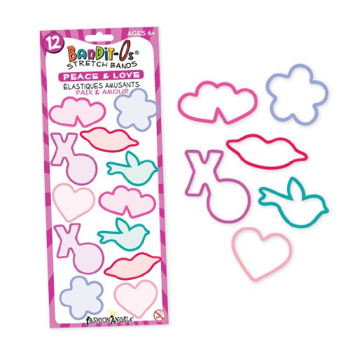 Pack Of 12 Bandit O s Shaped Rubber Bands Series 1 Peace And Love Similar To Silly Bandz pack-of-12-bandit-o-s-shaped-rubber-bands-series-1-peace-and-love-similar-to-silly-bandz