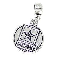 Buy ARMY MOM Charm Bead with Us Flag 925 Sterling Silver Fits Pandora ...