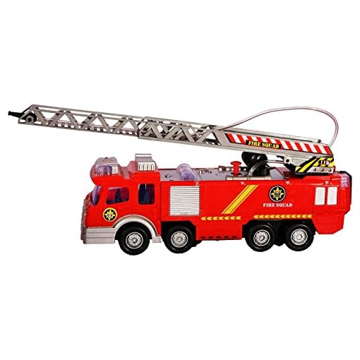 Fire Truck Toy Rescue with Shooting Water, Lights and Sirens Sounds ...