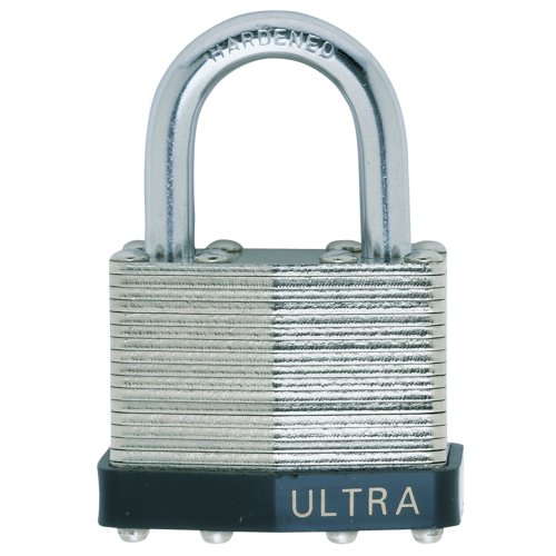 Ultra Hardware 56060 1-1/2-Inch Laminated Steel Padlock, Single Bumper ...