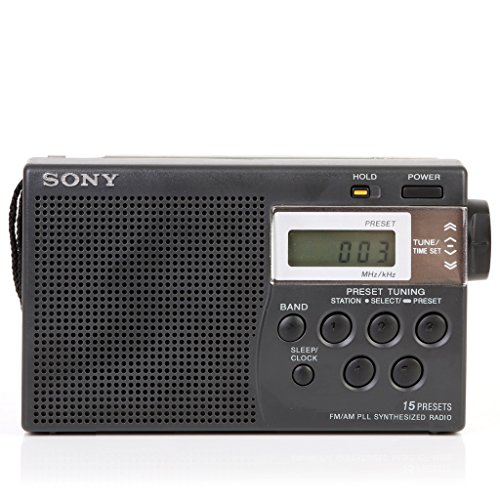 Sony Compact Portable Radio with AM/FM Digital Tuning, Built-in Speaker ...