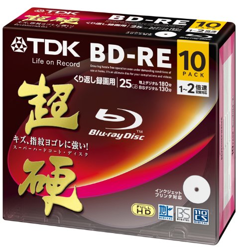 bd re blank discs: TDK Blu-ray BD-RE Re-writable Disk 25GB 2x Speed 10 ...