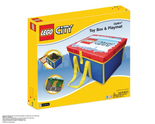 Neat-Oh! LEGO CITY ZipBin Toy Box & Playmat | Storage Racks & Chests