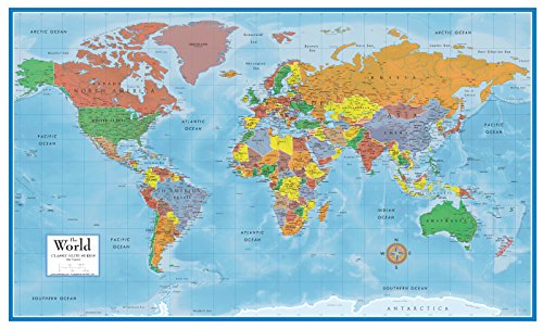 Large Laminated World Map - United States Map