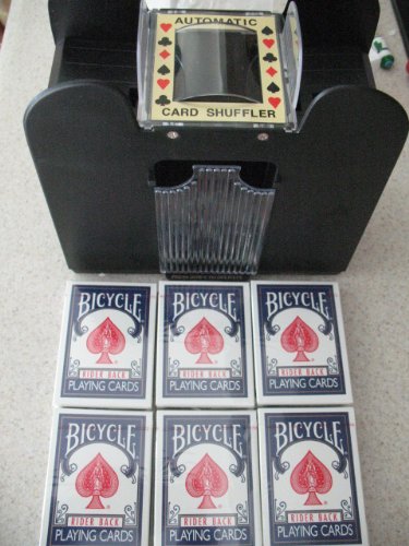 New 6 Deck Card Shuffler Plus 6 Decks Bicycle Red Playing Cards ...