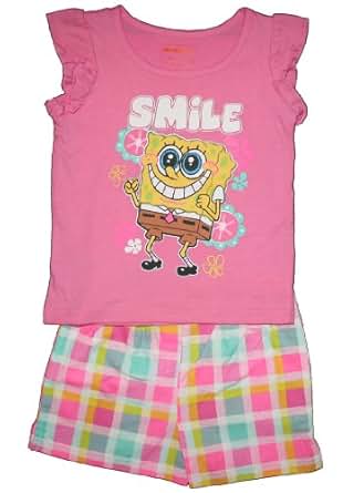 Amazon.com: Spongebob Squarepants Toddler Girls Shirt & Shorts Clothing ...