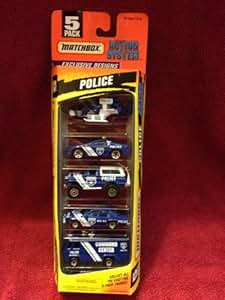 Amazon.com: Matchbox Police Action System 5 Pack Exclusive Design Set ...