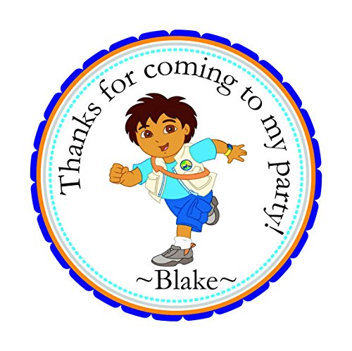 Diego Personalized Birthday Stickers Printable Favor Tags Stickers ...