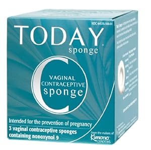 Today Sponge Vaginal Birth Control, Green, 3 Count