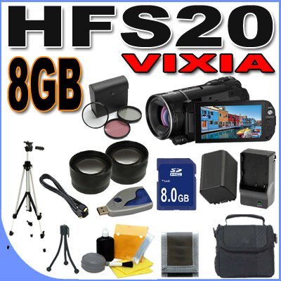 Canon VIXIA HF S20 HD Flash Memory Camcorder w/10x Optical Zoom ...