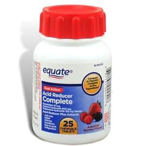 Amazon.com: Equate - Acid Reducer Complete 25 Chewable Tablets, Berry ...