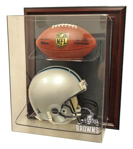 Cleveland Browns Full Size Helmet and Football Display Case with ...