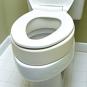 Amazon.com: Elongated Toilet Seat Riser - Easy Installation - Raises ...