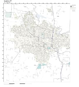 Amazon.com - ZIP Code Wall Map of Eugene, OR ZIP Code Map Laminated ...