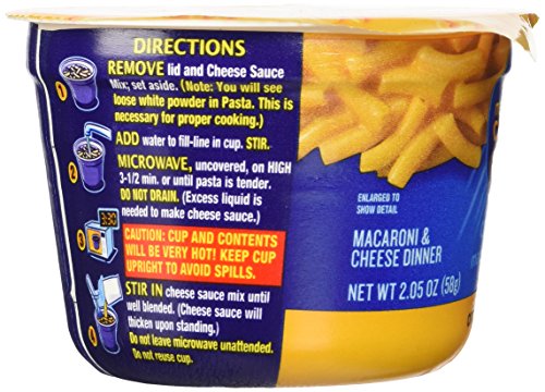 KRAFT Macaroni & Cheese Dinner Cup Easy Mac Original, 58 grams Cups ...