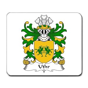 Uthr PENDRAGON Father of King Arthur Family Crest Coat of Arms Mouse Pad