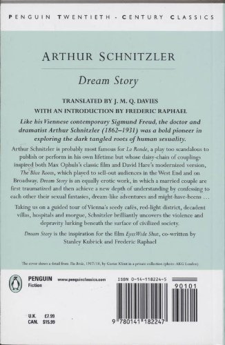 Who is the artist behind this cover of Arthur Schnitzler's "Dream Story ...
