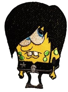 Gothic Spongebob Goth Punk Rock Emo Patch '' 6 x 8,2 cm '' - Aufnäher ...