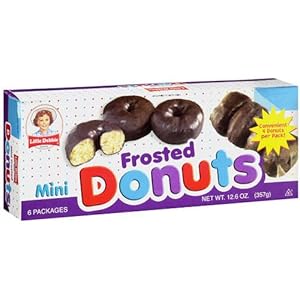 Amazon.com : Little Debbie Mini Chocolate Frosted Donuts 4 Per Pack, 6 ...