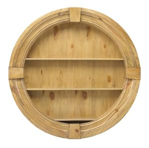 Amazon.com - Round Wall Shelf with 3 Tier in Nantucket Wash Finish ...