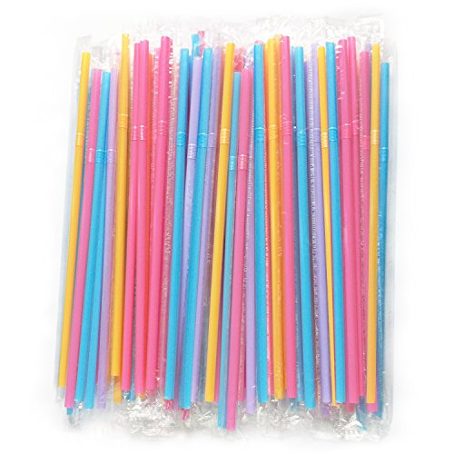 Homework2 ★ Flexible Color Straws Drinking ★ Pastel Mixed Colored ...