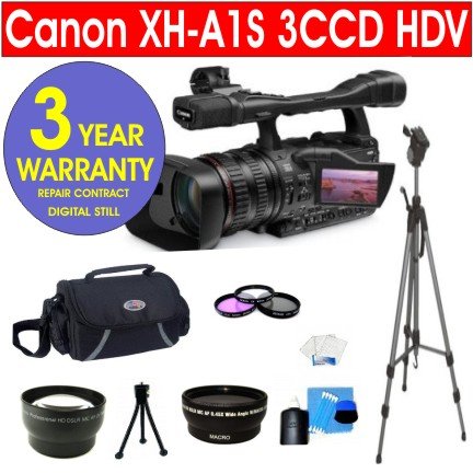Canon XH A1 High Definition Camcorder + .45x Wide Angle Lens + 2X ...