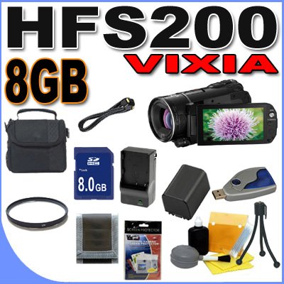 Canon VIXIA HF S200 HD Flash Memory Camcorder w/10x Optical Zoom ...